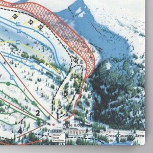 Grand Targhee Resort Licensed Trail Map - Medium Canvas 22" X 30 ...