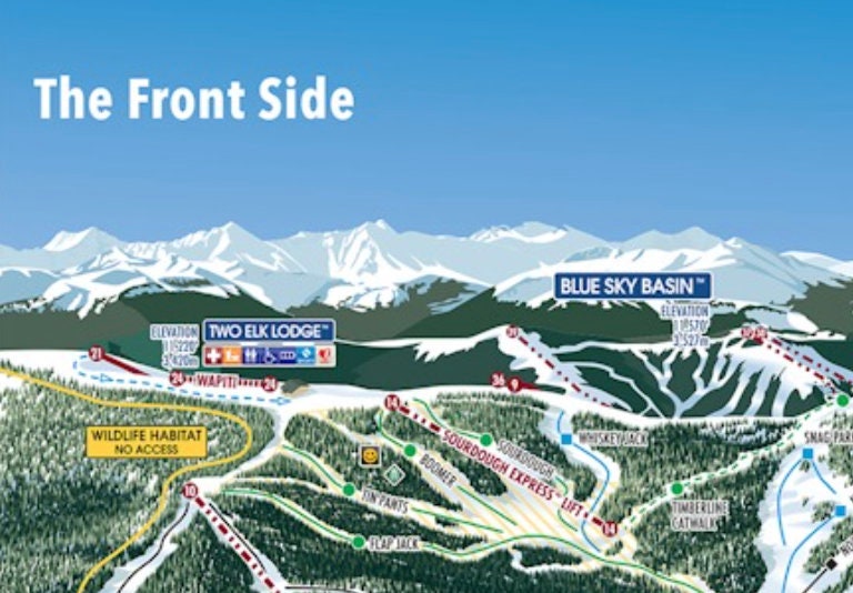 Vail (frontside) Resort Licensed Trail Map - Medium Canvas Print 22" X 40" - Etsy