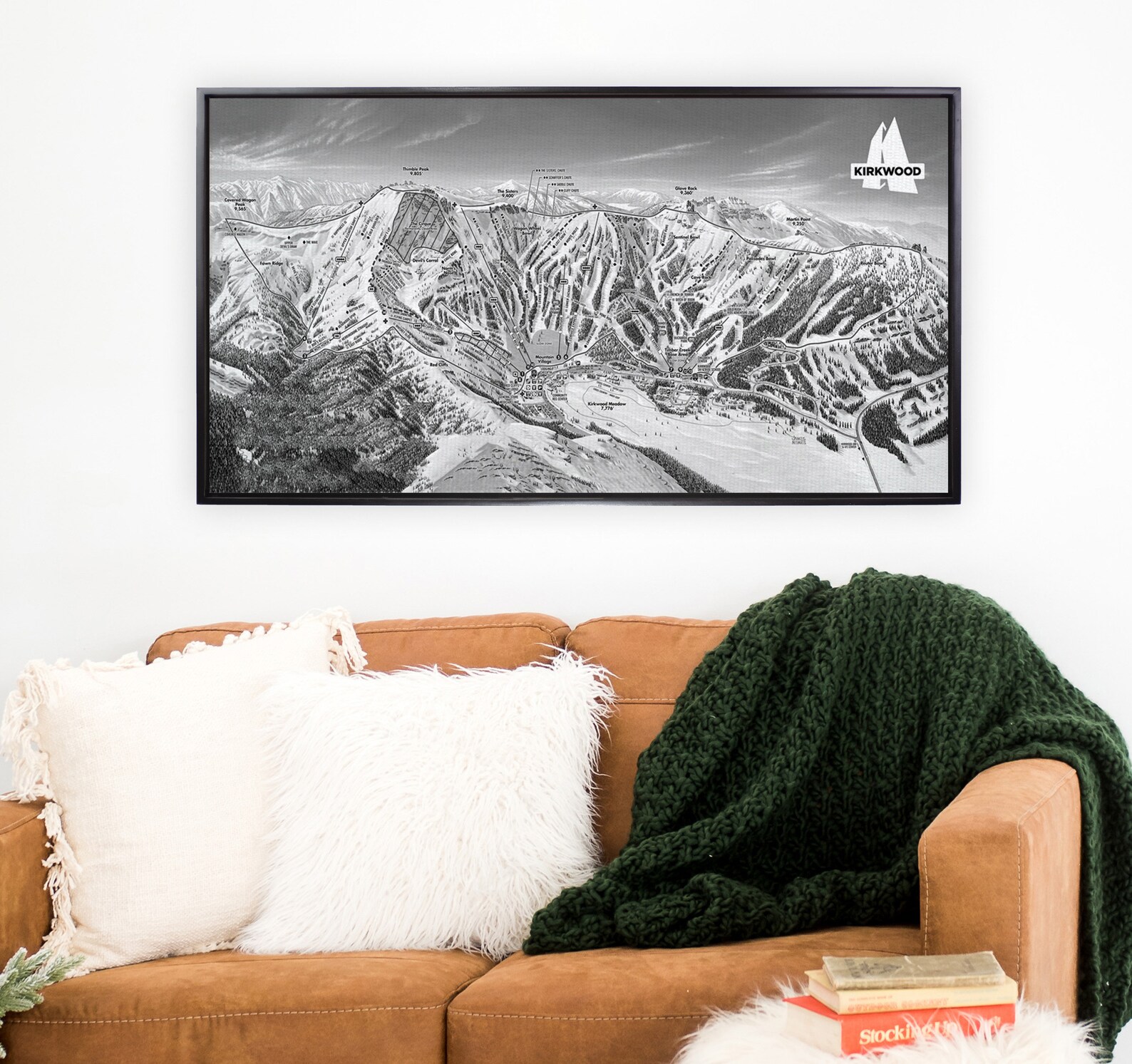 Kirkwood Resort Licensed Trail Map Large Canvas Print - Etsy