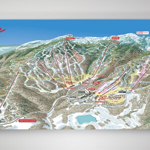 Stowe Resort Licensed Trail Map - Large Canvas 30" X 58" - Etsy
