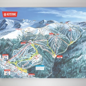 Keystone Resort Licensed Trail Map - Medium Canvas 22" X 30" - Etsy