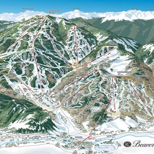Beaver Creek Resort Licensed Trail Map Medium Canvas | Etsy