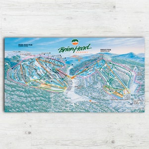Brianhead Resort Licensed Trail Map - Large Canvas 30" X 58" - Etsy