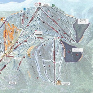 Northstar California Resort Licensed Trail Map - Large Canvas 32" X 48 ...