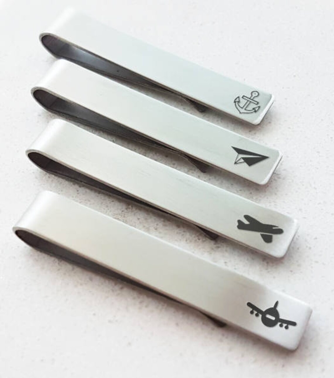 Pilot Gift Airplane Tie Clip Pilot Tie Clip Airplane Customized Tie ...