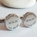 Personalized Coordinate Initial Cufflinks Latitude Longitude Cuff Links ...