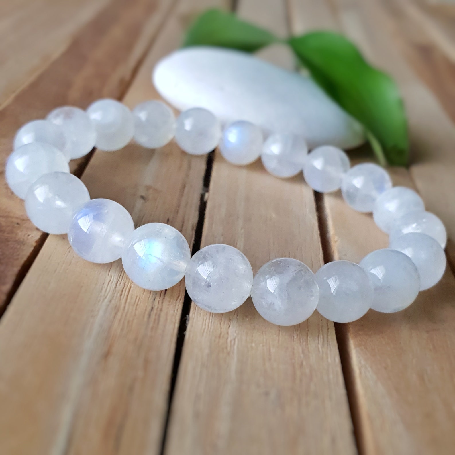 5A Natural Moonstone Bracelet White Genuine Moon Stone - Etsy
