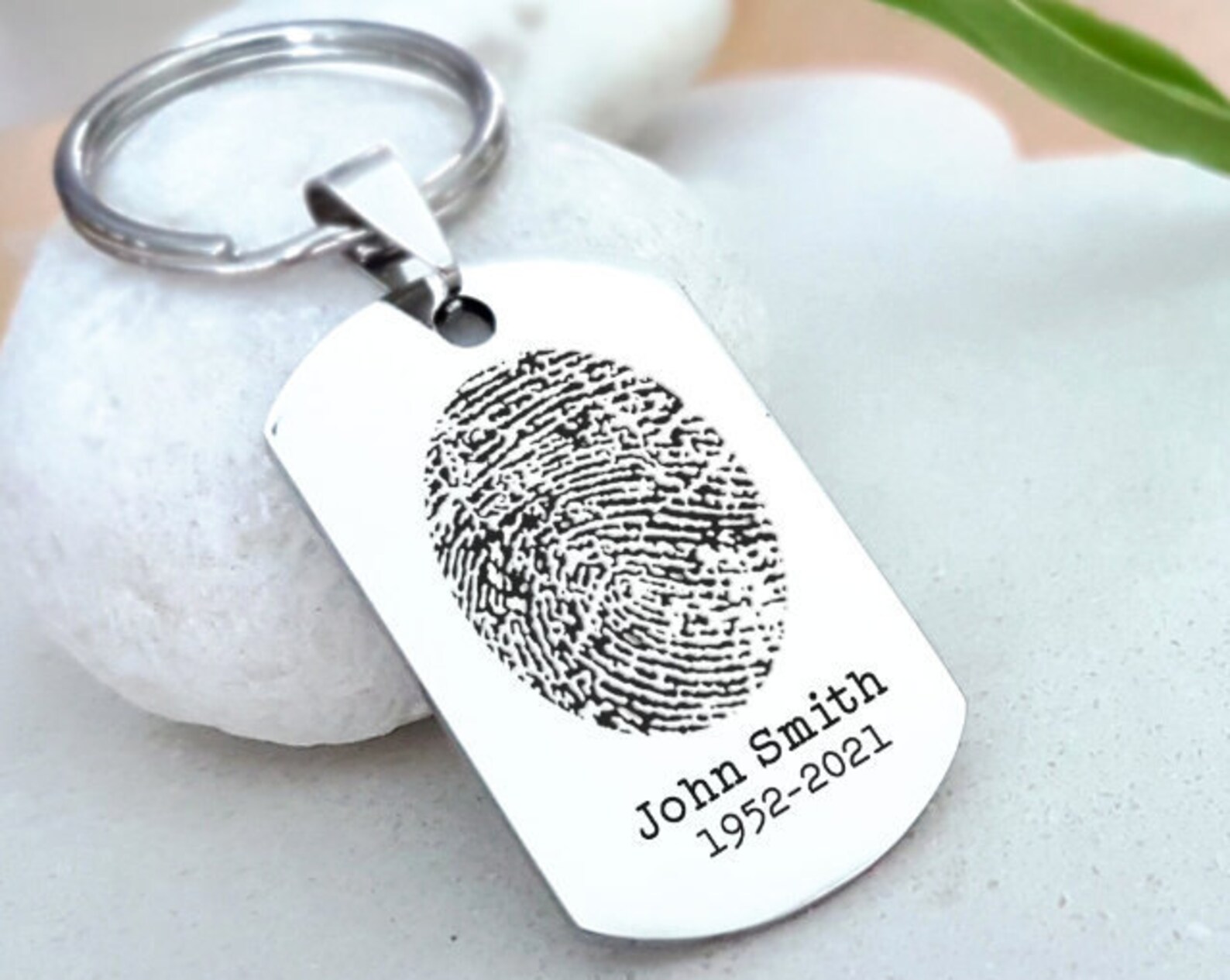 Personalised Finger Print Engraving Army Military Tag, Custom ...