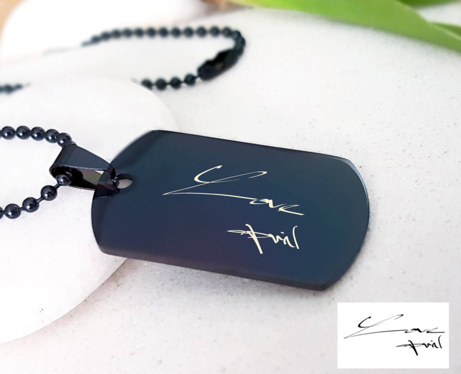 Hand Writing Signature Engraving Army Military Tag Custom | Etsy