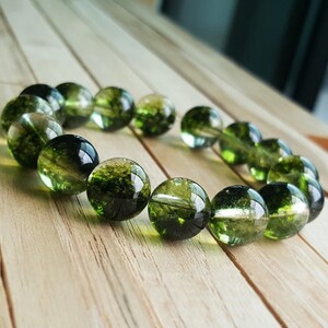 8 10 12 Mm Green Phantom Quartz Bracelet, Green Phantom Bracelet, Green ...