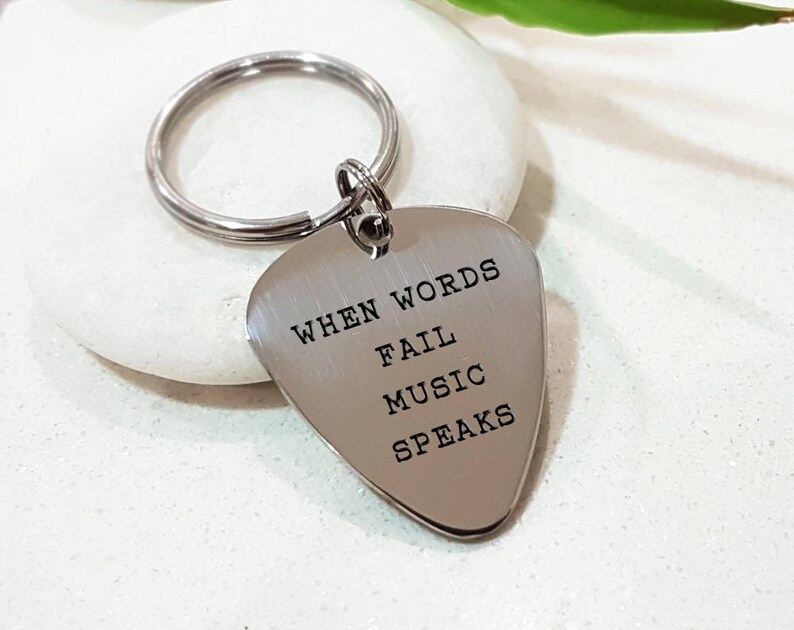 Guitar Pick Keychain Personalized Name Keychain I Pick You - Etsy