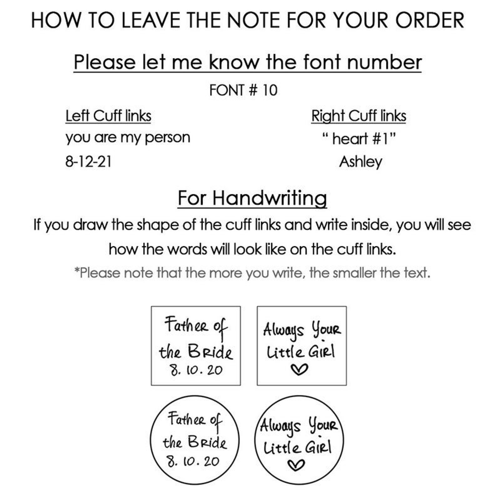 Personalized Cuff Links Handwriting Cufflinks for Dad Husband - Etsy