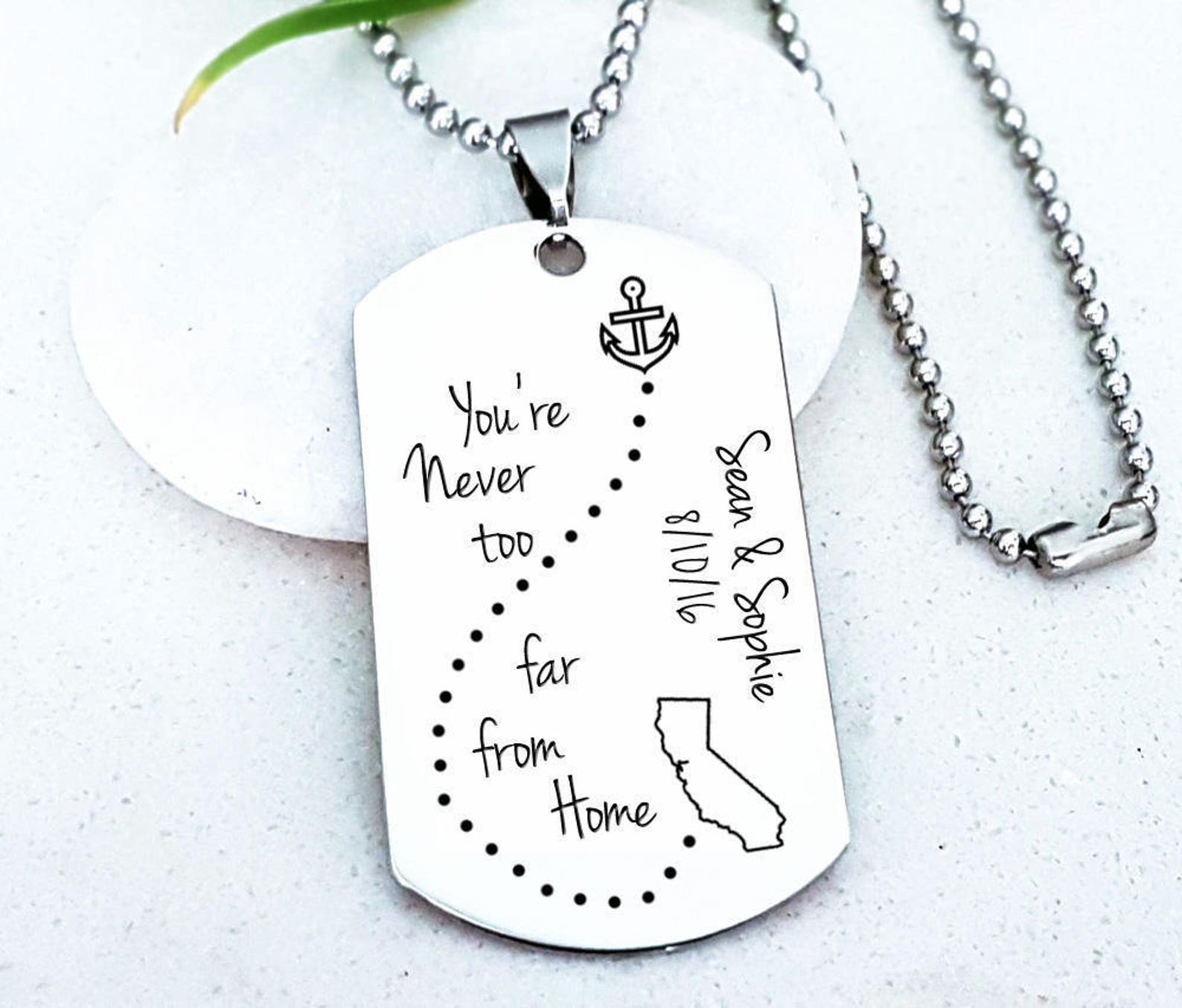 Graduation Gift Military Necklace PCS Gift Deployment Gift | Etsy