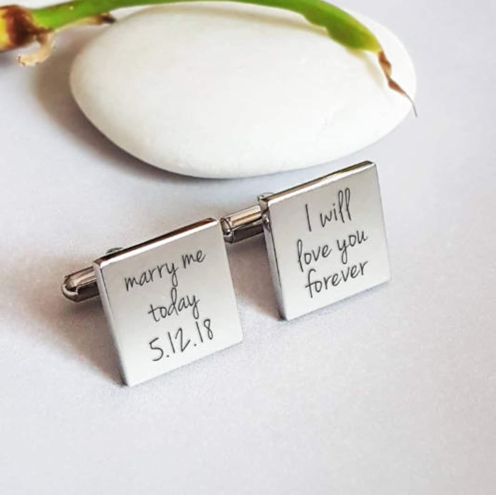 Personalized Cuff Links, Handwriting Cufflinks, Christmas Gift for Dad ...