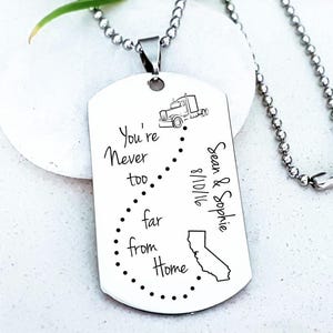 Graduation Gift Military Necklace PCS Gift Deployment Gift Marine Truck ...
