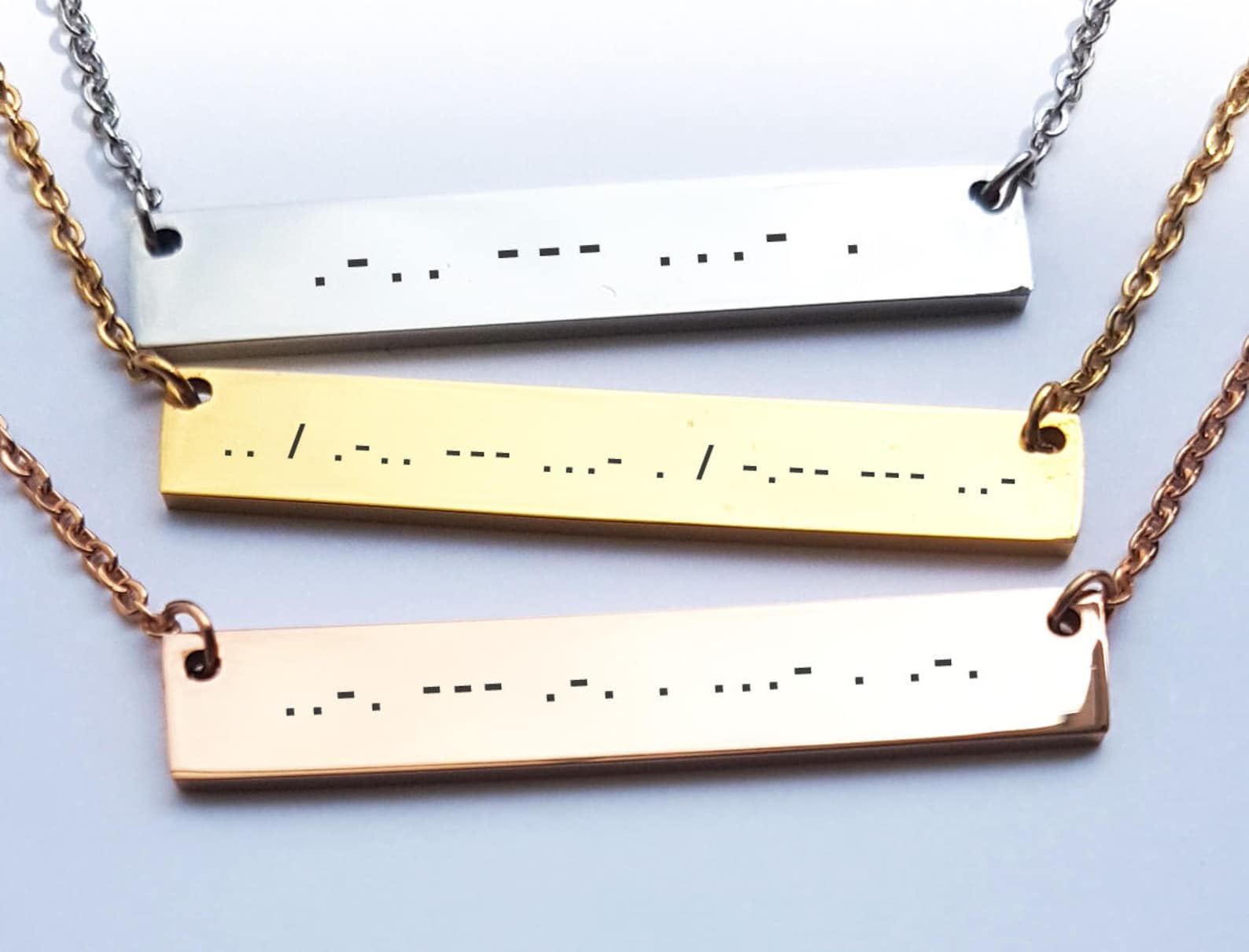 Custom Morse Code Necklace Morse Code Jewelry Sister Gift Mom - Etsy