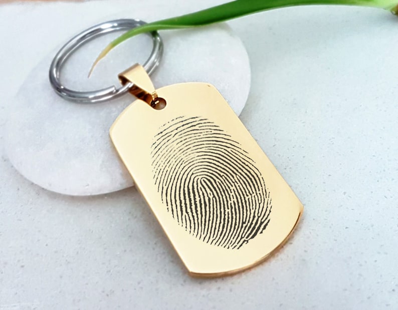 Personalised Finger Print Engraving Army military tag Custom | Etsy