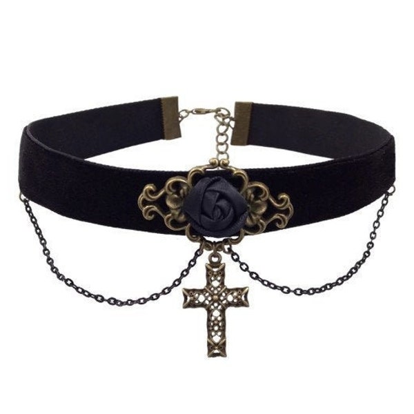 Cross Choker - Etsy