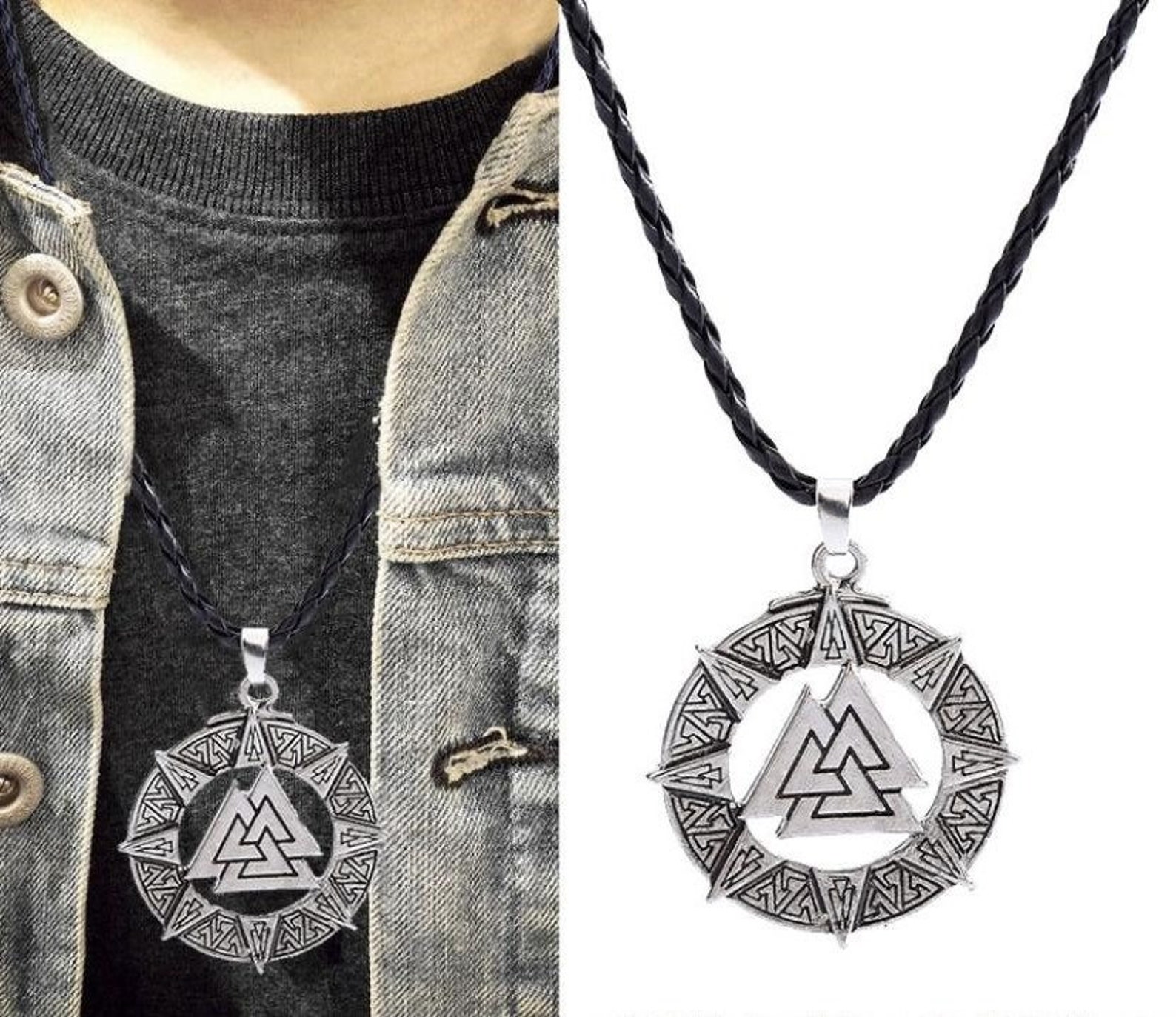 Viking Necklace Slavic Norway Valknut Pagan Amulet Pendant - Etsy