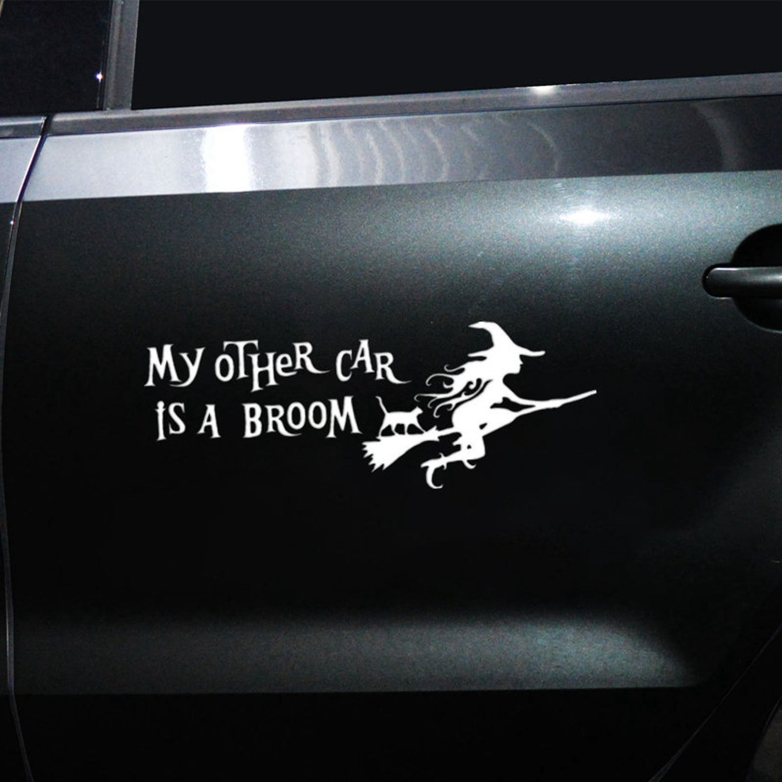My Other Car Is A Broom Funny Car Sticker Vinyl Decal | Etsy