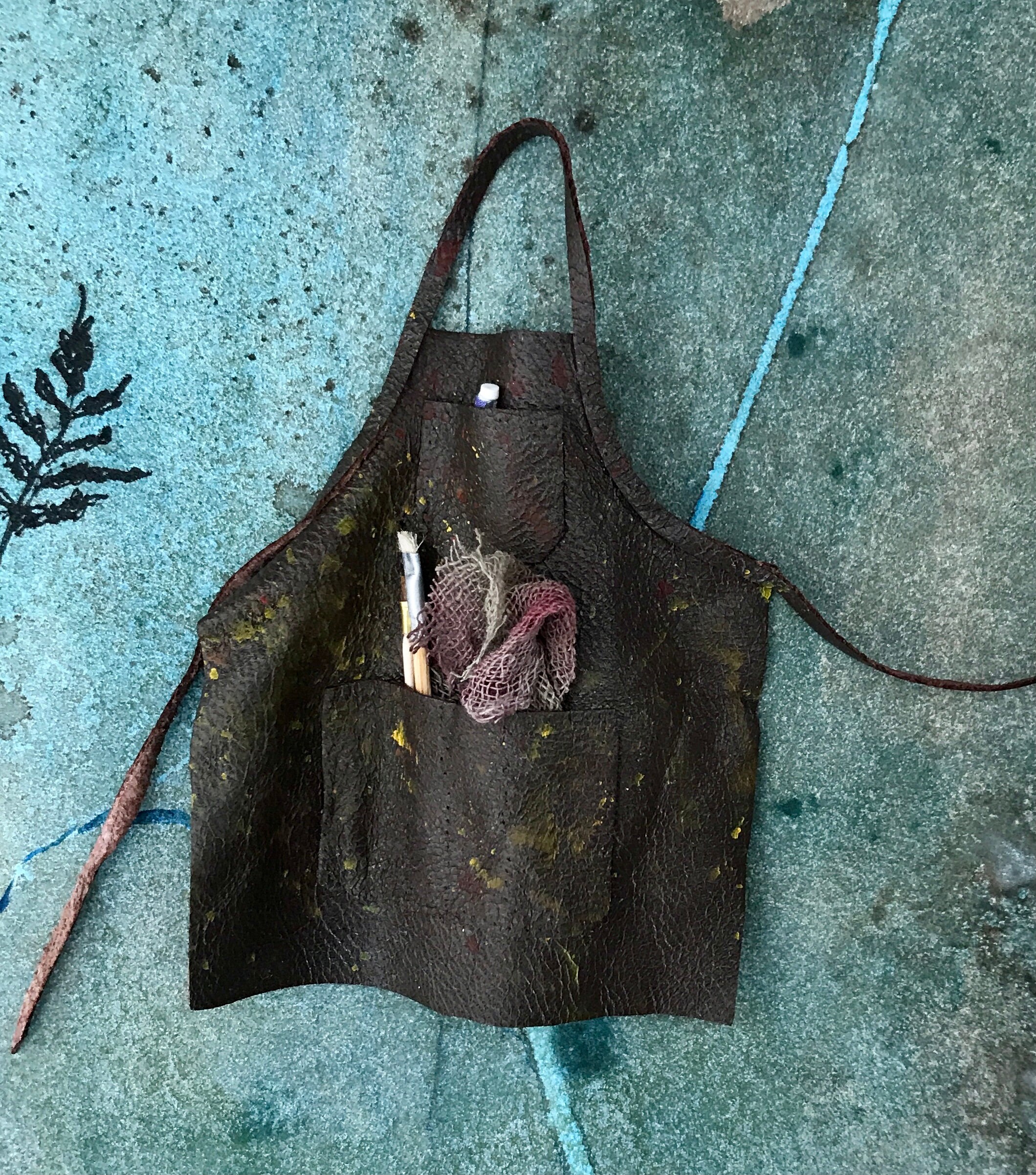 NEW: Miniature Apron in Leather for Garden or Artist Studio - Etsy