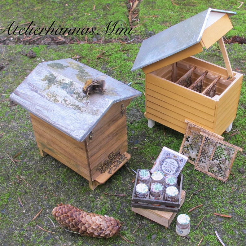 Miniature Bee Hives Miniature 1:12 for Your Garden - Etsy Australia