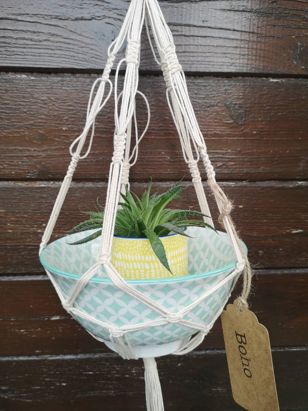 Hanging Macrame Bowl - Etsy