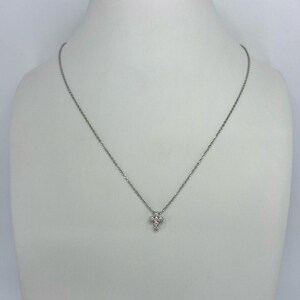 Vintage Van Cleef & Arpels Mini Cross Diamond 18k White Gold Pendant ...