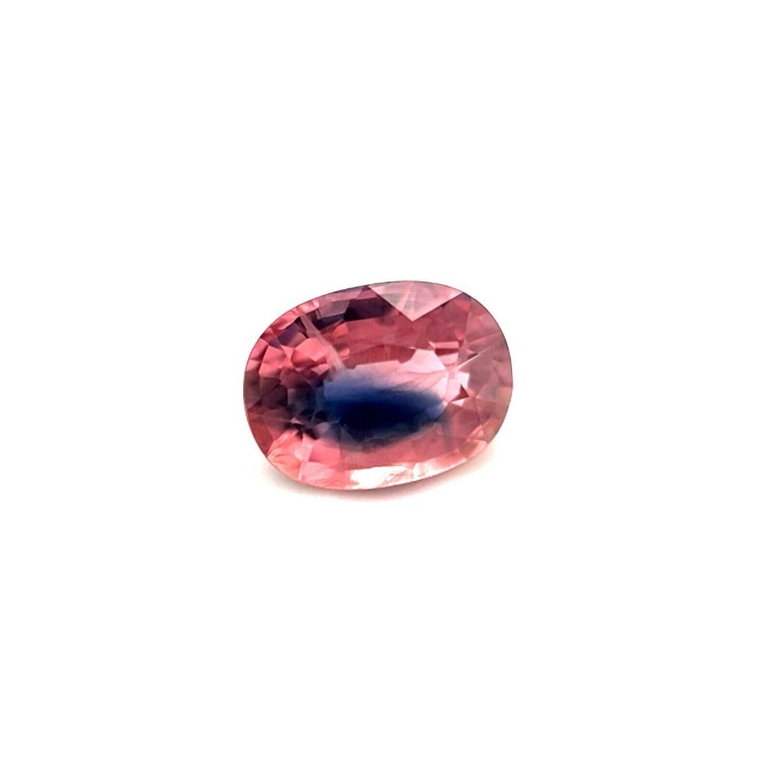 NATURAL 1.06ct Bi Colour WINZA Sapphire Purple Pink Oval Cut 6.7x5mm ...