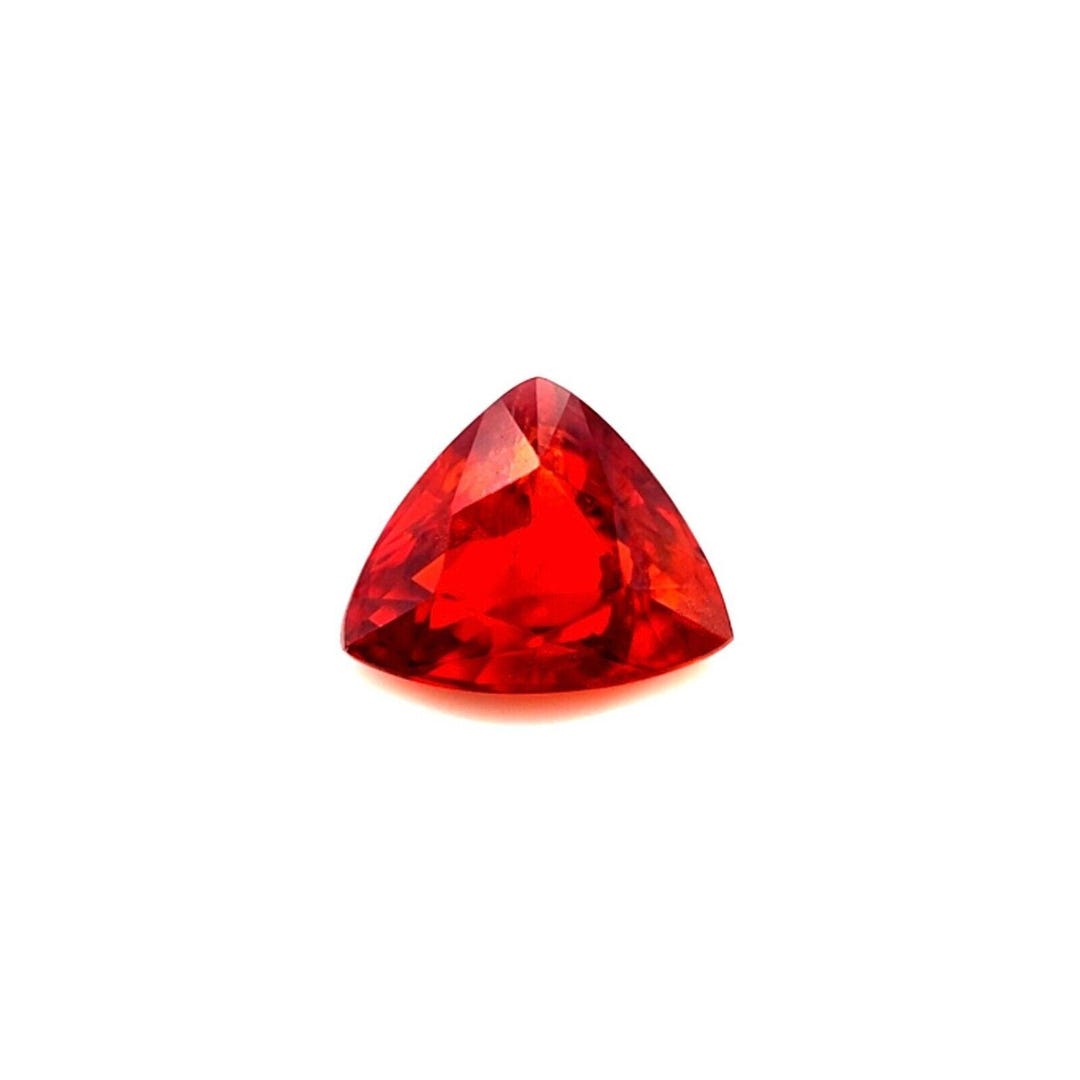 NATURAL Deep Red Orange 1.48ct Spessartine Garnet Trillion Cut 7.5x6 ...