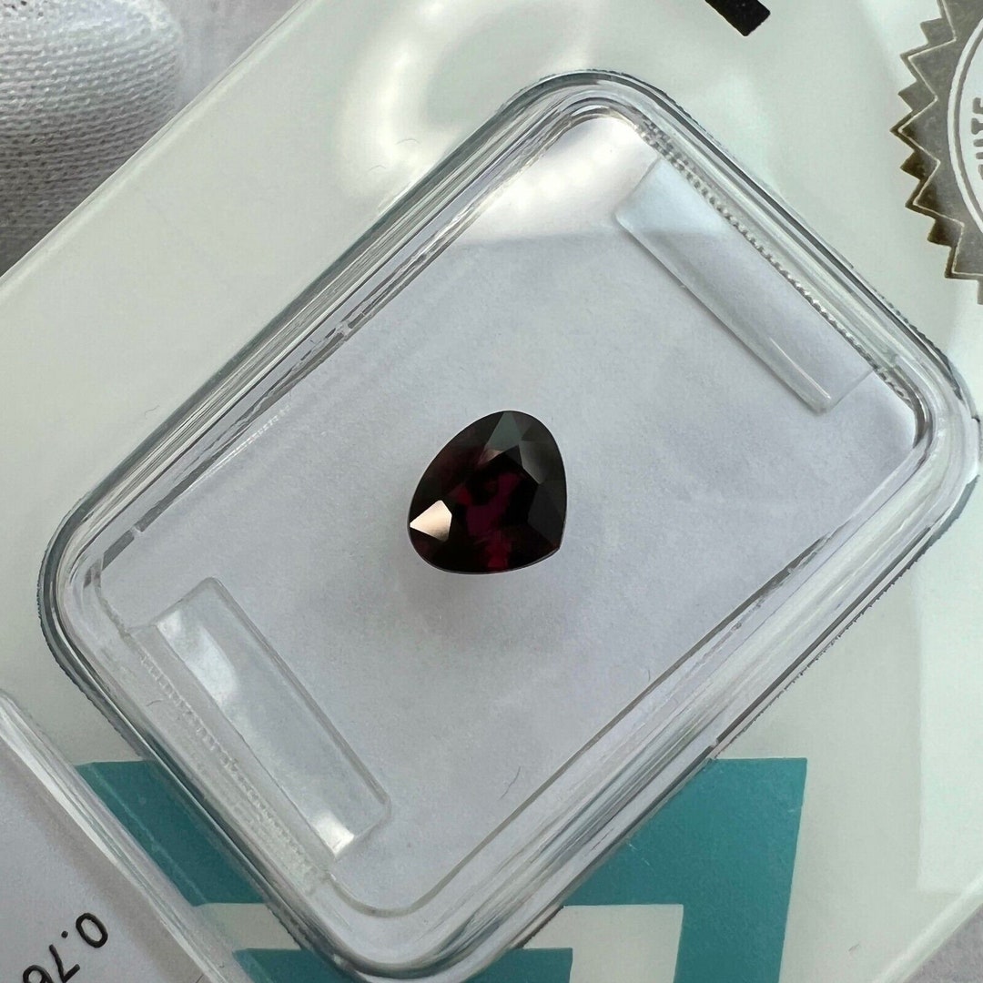 NATURAL Untreated Deep Red Ruby Pear Cut 0.76ct IGI CERTIFIED Rare Gem ...