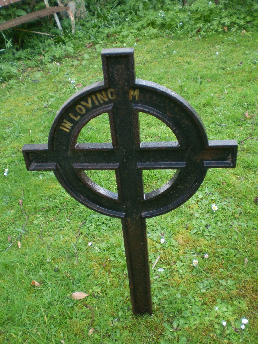 English Edwardian Celtic Cross Horse Grave Marker, From a Country ...