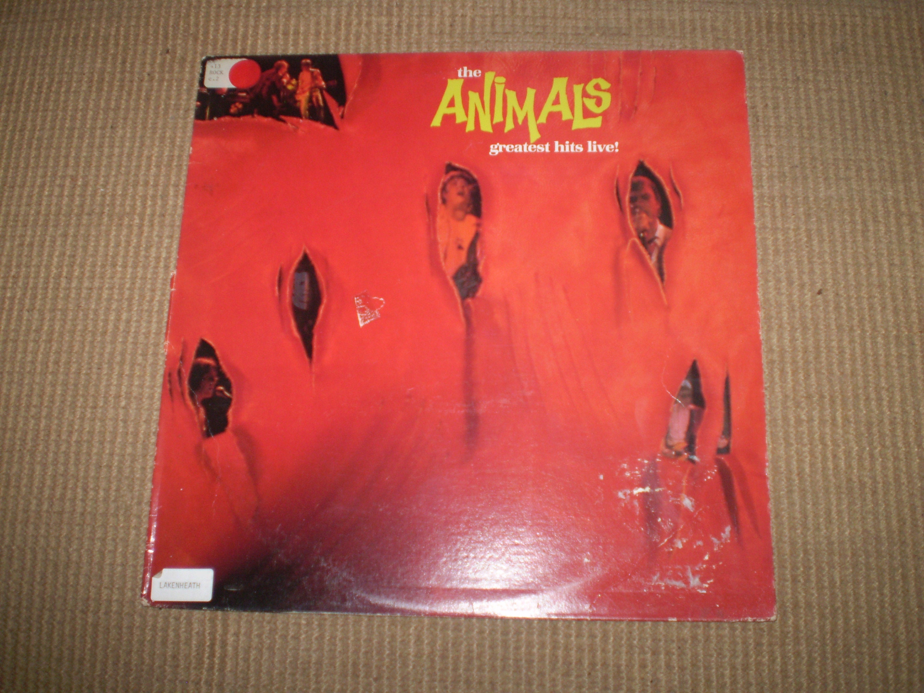 The Animals Greatest Hits Live Vinyl LP Album, SP70043, Superb Vinyl ...