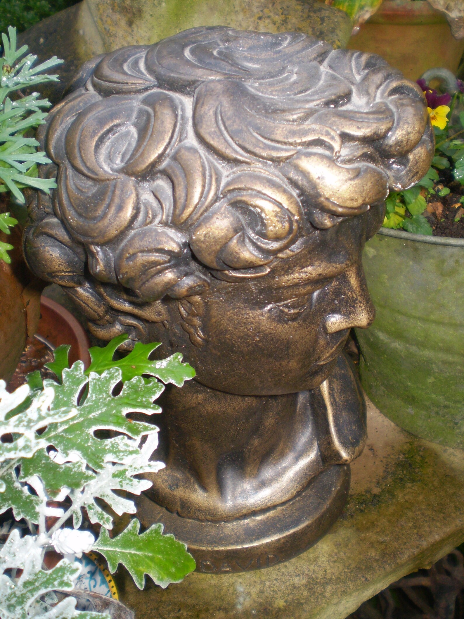 Vintage 1930's English Ceramic Garden Statue Bust of King David of ...