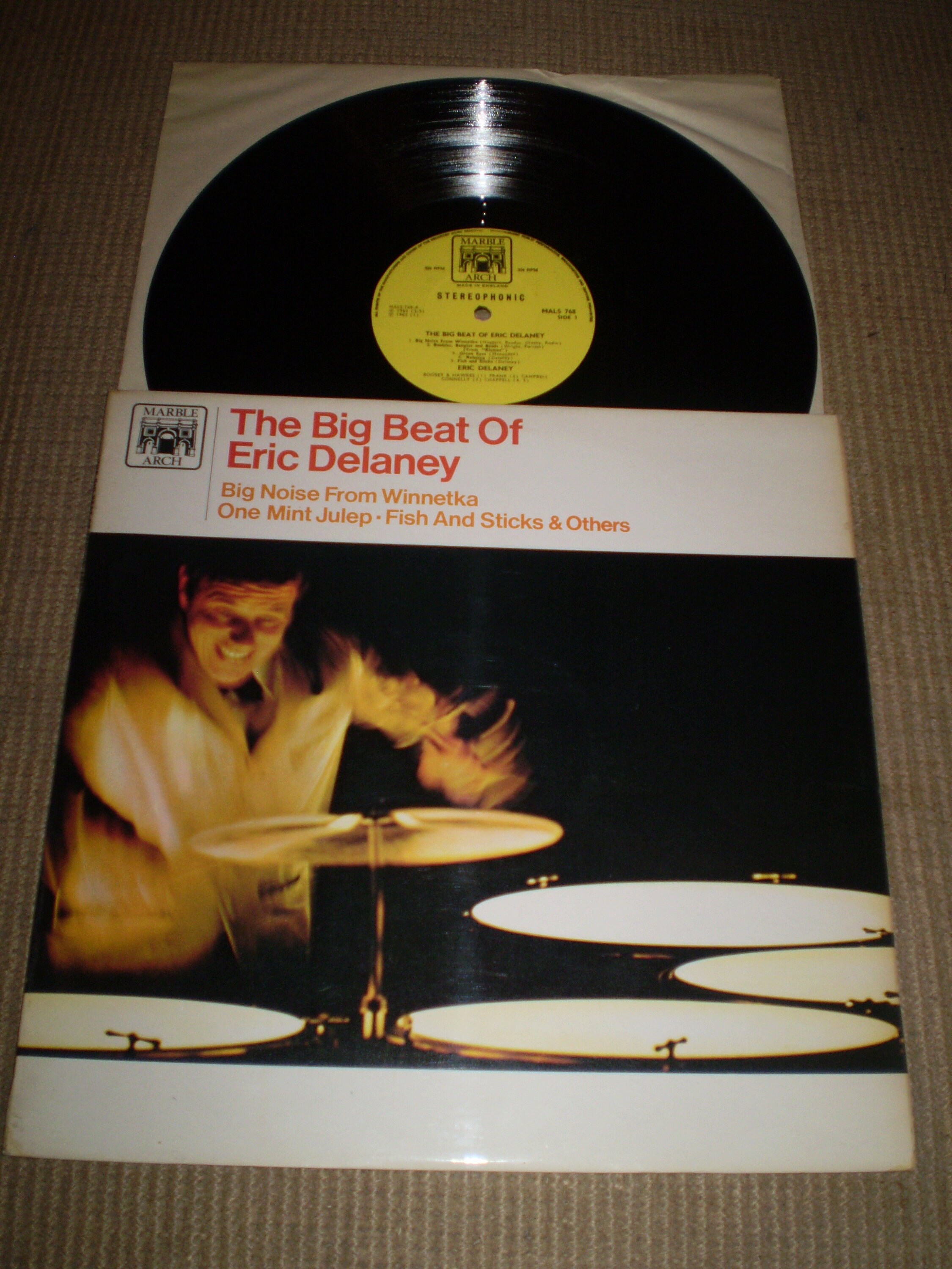 Big Beat of Eric Delaney Vinyl Stereo Jazz LP Album, 1968 British First ...