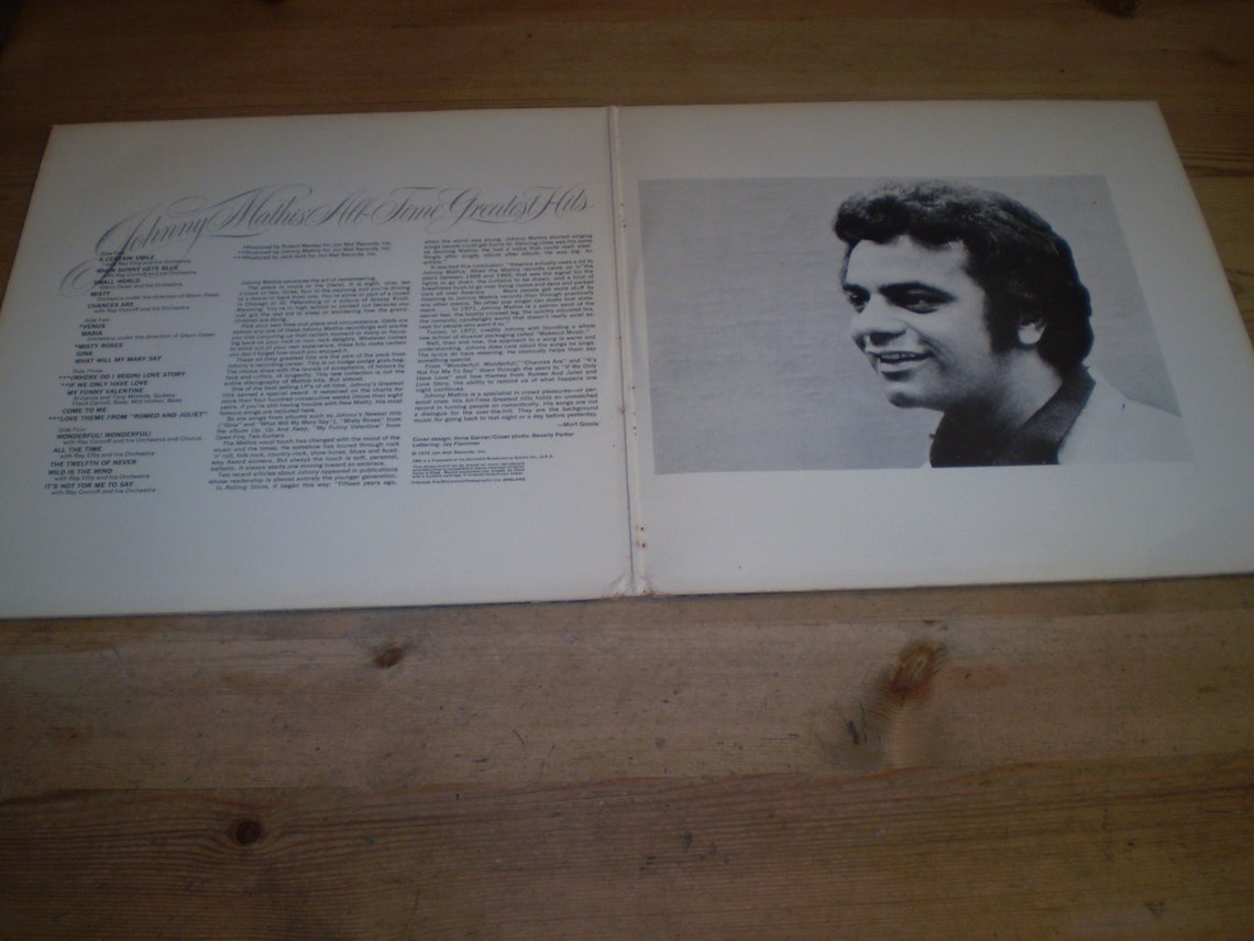 Johnny Mathis All Time Greatest Hits Double Vinyl Lp,album,stereo ...