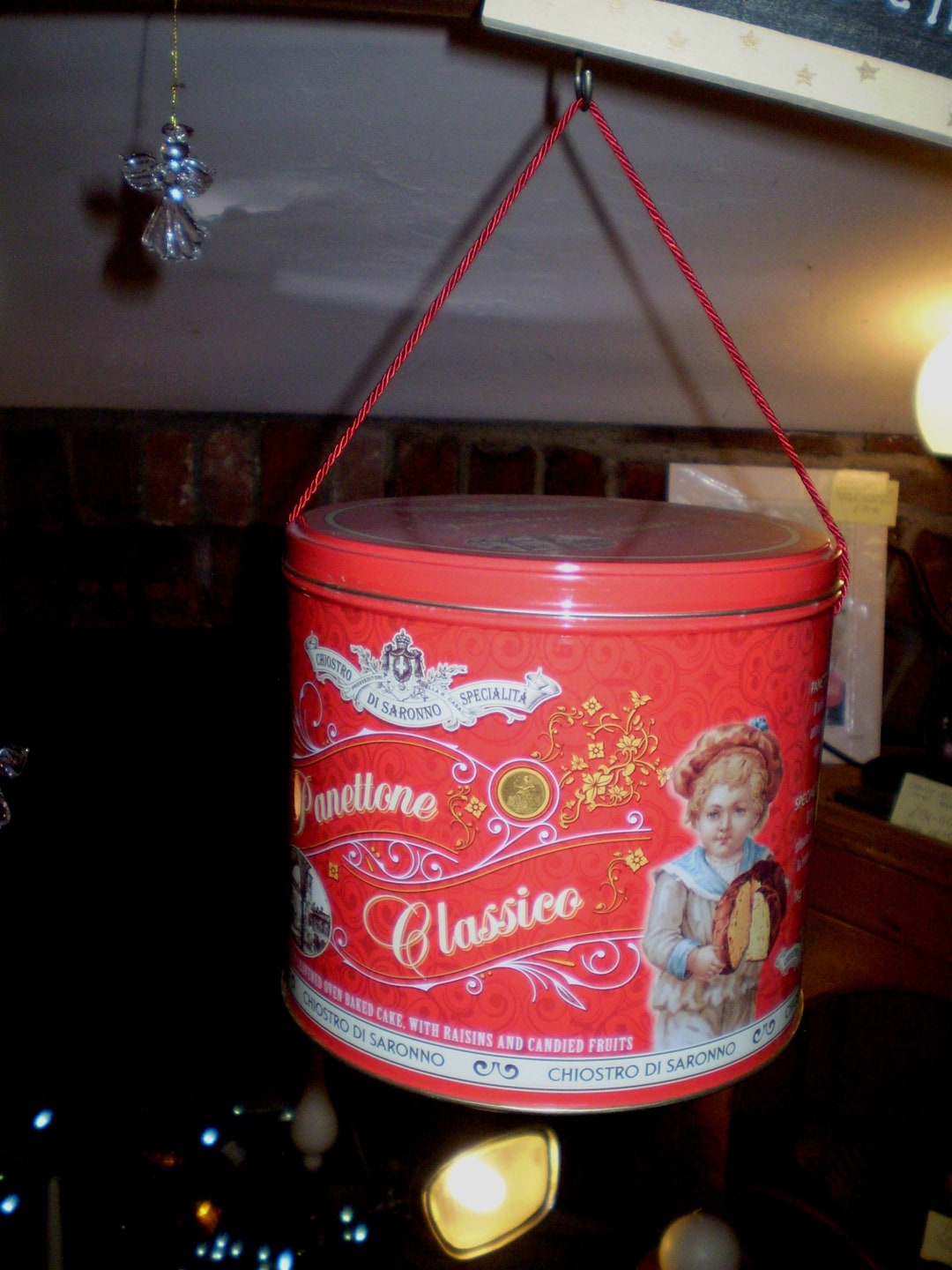 Lovely Vintage Large Empty Italian Panettone Tin, Great for Storing ...