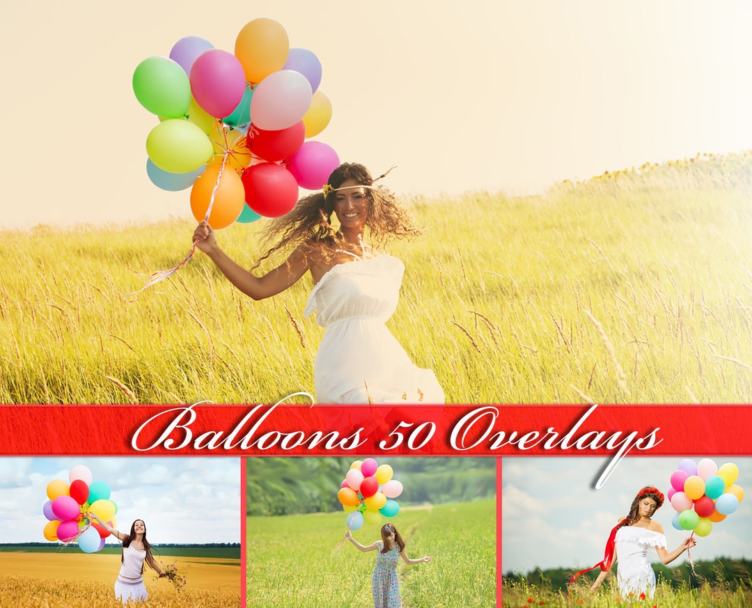 Balloon Overlay, Colorful, Photoshop Overlay, Festive, Holiday ...