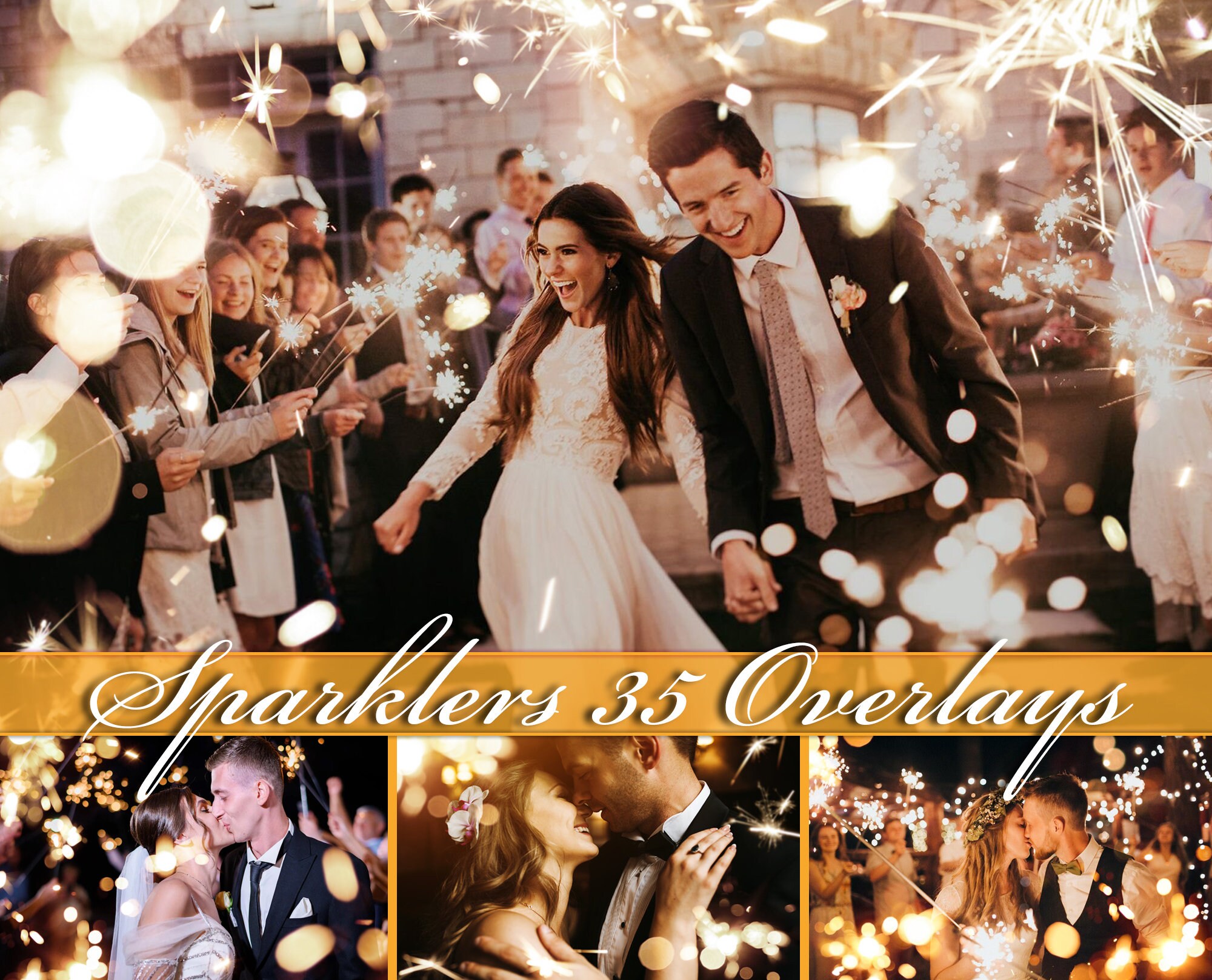Sparkler Overlays Bokeh Lights Overlay Graduation & Wedding - Etsy UK