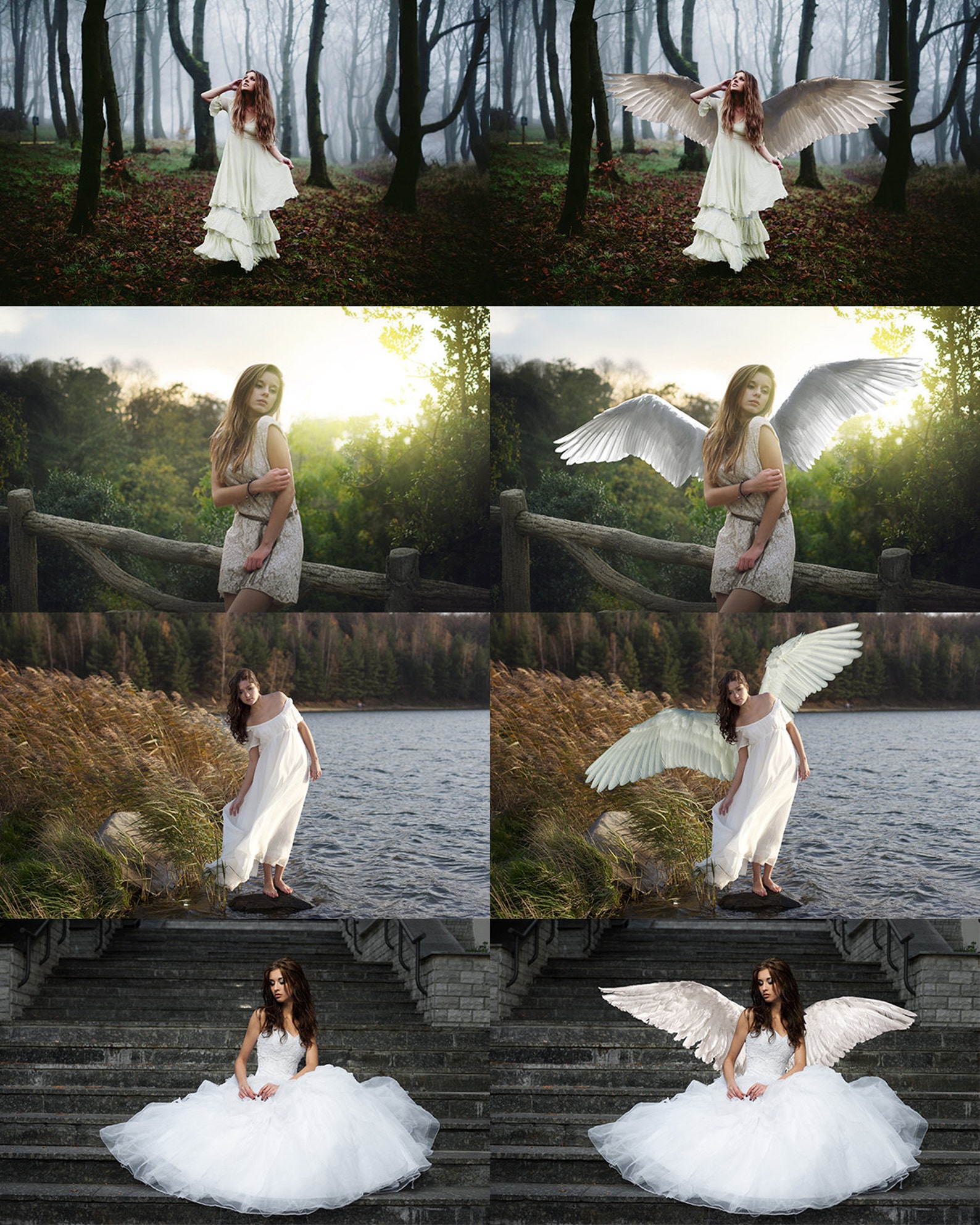 15 Angel Wings Overlays Photoshop Overlays Angel Wings Clip | Etsy