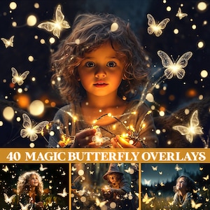 Magic Glowing Butterfly Overlays, Butterfly Overlay, Firefly Overlays ...