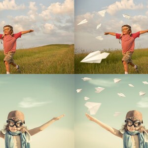 Paper Airplane Overlays, Flying Paper Aeroplanes, Paper, Airplane ...