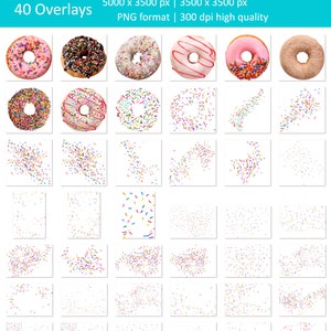 Rainbow Sprinkles Overlay, Blowing Confetti, Doughnut Overlay, Jimmies ...