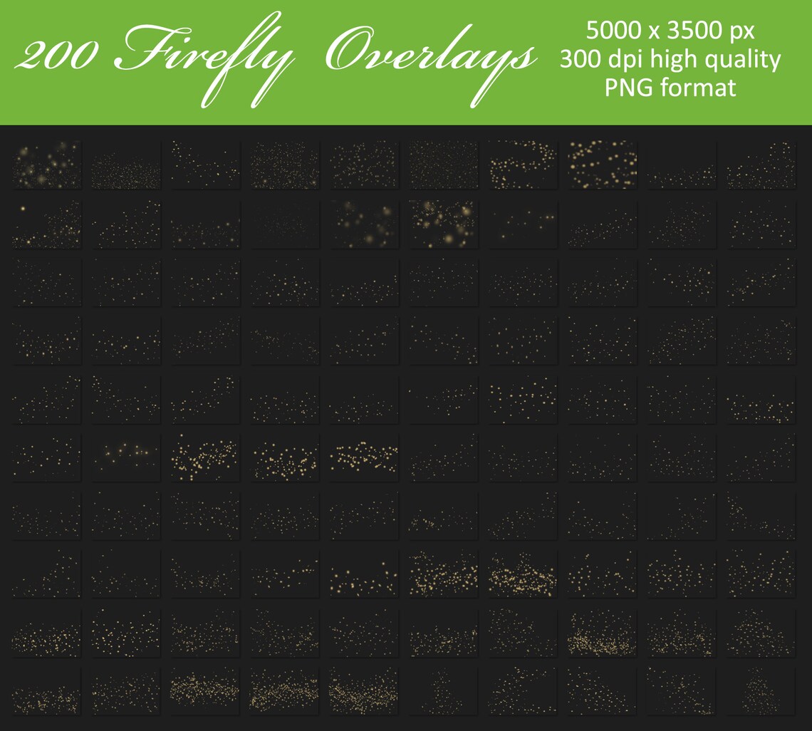 Firefly Overlay Fireflies Magic Overlay Fairy Dust Star - Etsy