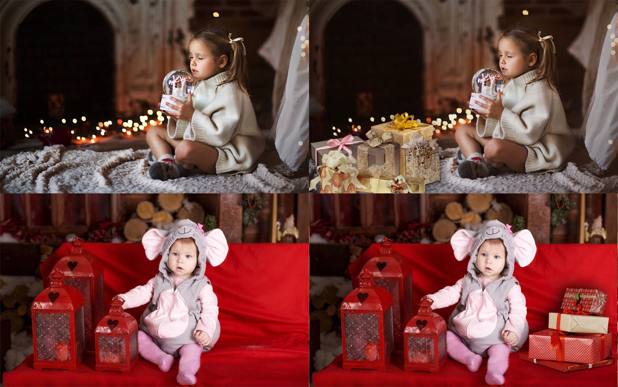 Christmas Gift Box Overlays Birthday Present Stack Box - Etsy