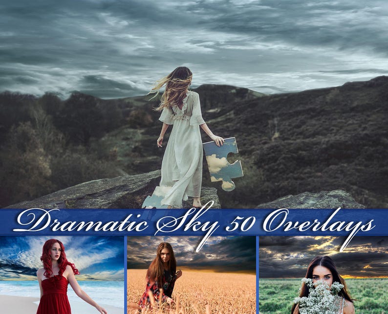 50 Dramatic Sky Overlays Sky Photo Overlays Sky Photoshop | Etsy