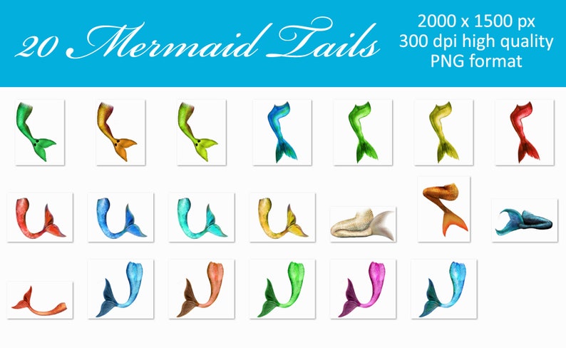 Mermaid Tail Overlays Photoshop Overlays Photography - Etsy