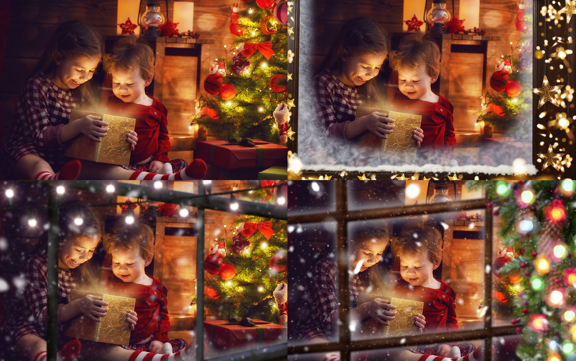 Christmas Window Overlay Snowy Window Window Frame Winter - Etsy