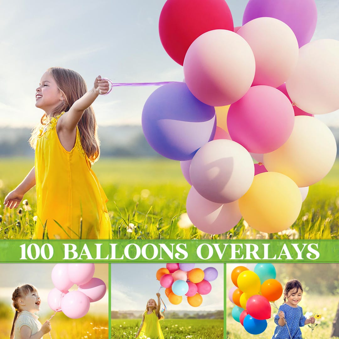 Balloons Overlays, Birthday, Photo Overlay, Balloon, PNG Transparent ...