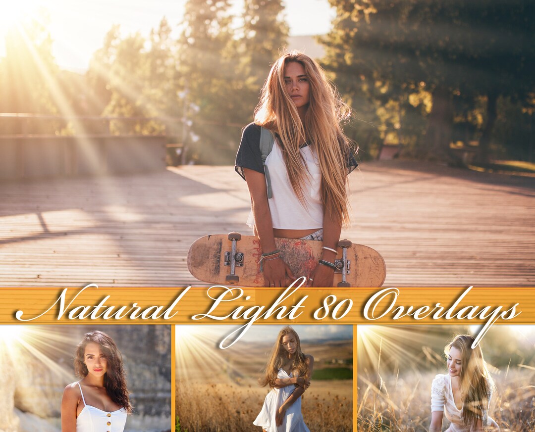 Natural Sunlight Overlays, Sun Rays, Photoshop Overlays, Sunshine ...